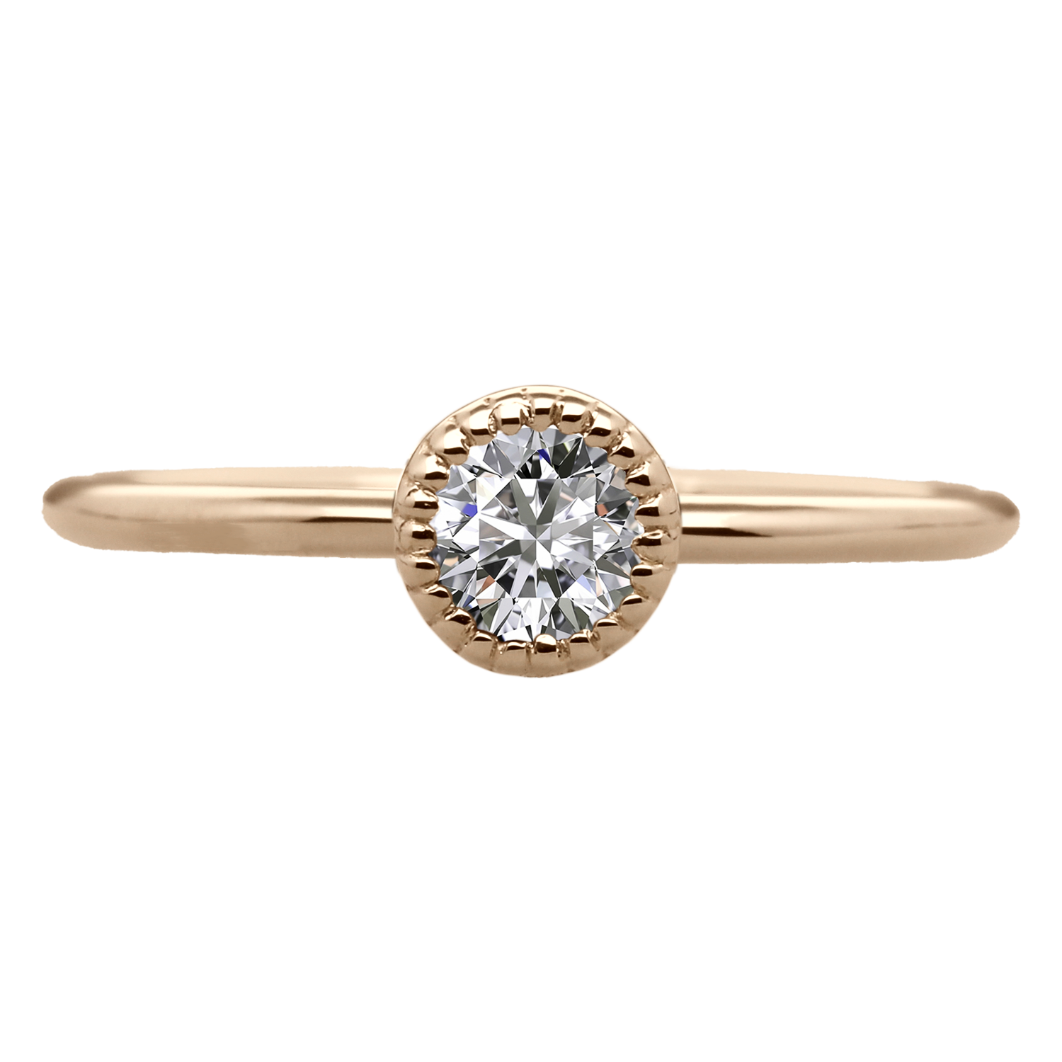 【婚約指輪】K18PGピンクゴールド [Peuplier ププリエ] 1.4mm 鍛造エンゲージリング【Atelier CraM】 ｜アトリエクラムオンライン｜アトリエクラム オーダーメイド ...