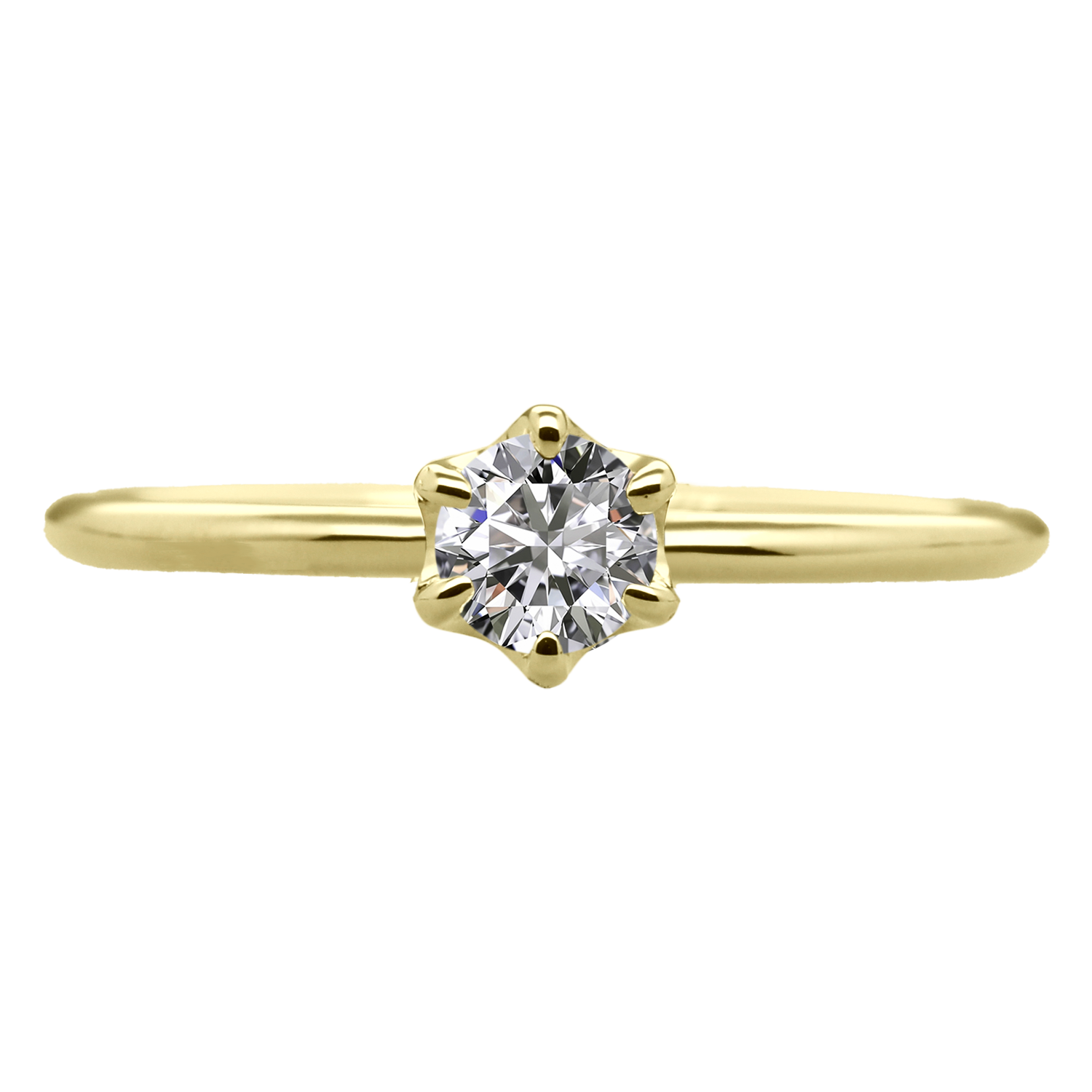 【婚約指輪】K18YGイエローゴールド ペシェ 1.4mm 鍛造エンゲージリング【Atelier CraM】 ｜アトリエクラムオンライン｜アトリエクラム オーダーメイド鍛造リングオンラインショップ